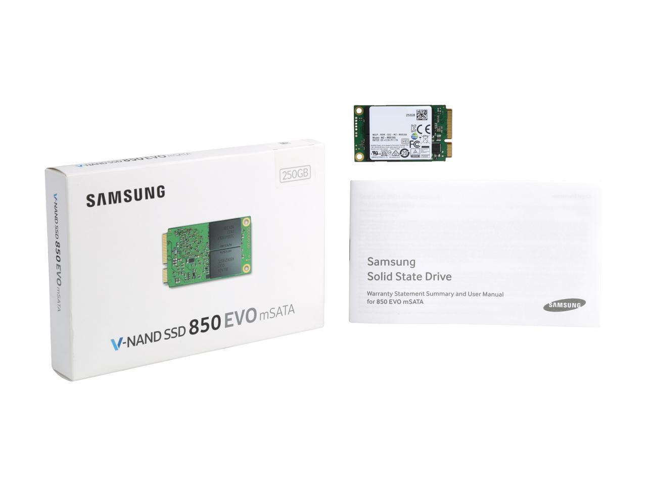 SAMSUNG 850 EVO mSATA 250GB SATA III 3D NAND Internal SSD Single Unit ...
