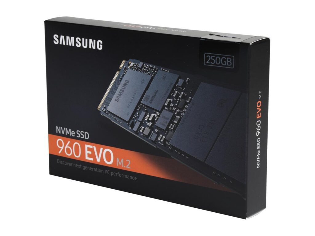 SAMSUNG 960 EVO M.2 250GB NVMe PCI-Express 3.0 x4 Internal Solid State ...