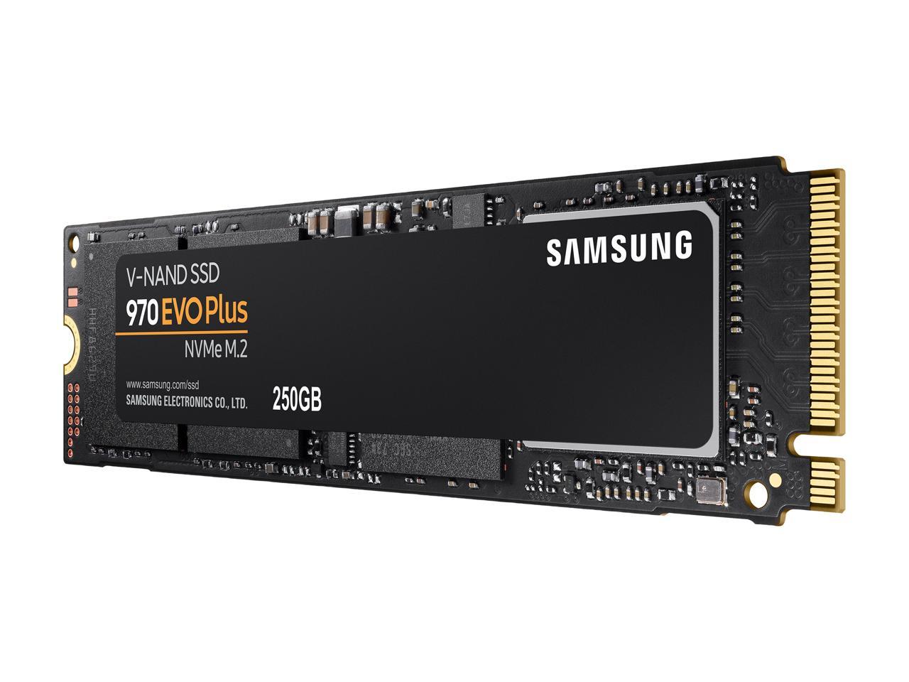 SAMSUNG 970 EVO PLUS M.2 2280 250GB PCIe Gen 3.0 x4, NVMe 1.3 V-NAND Internal Solid State Drive ...