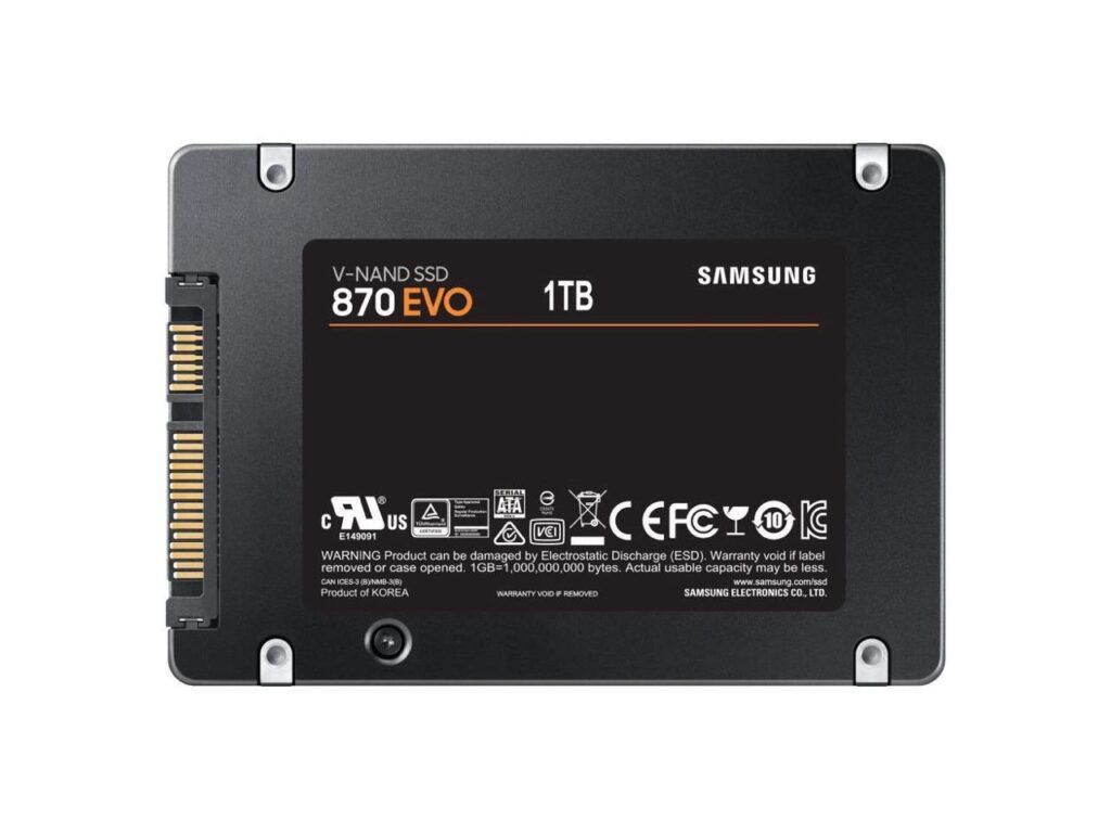 Samsung 870 EVO Series 1TB 2.5 inch SATA3 Solid State Drive (1XXL V ...