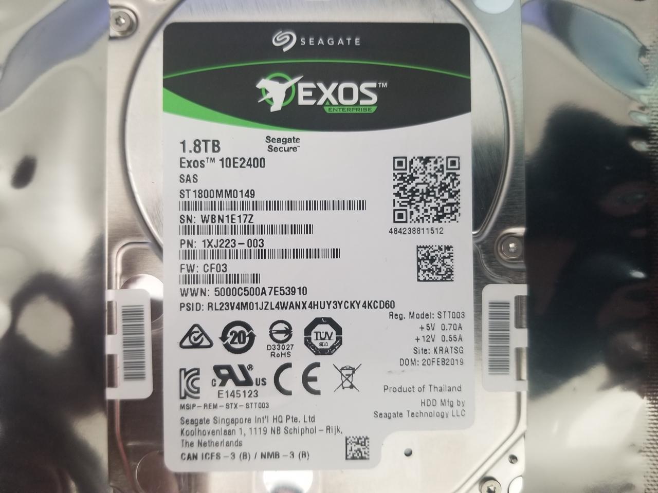Seagate ST1800MM0149 1.80 TB 2.5" Internal Hard Drive - SAS - 10000rpm ...