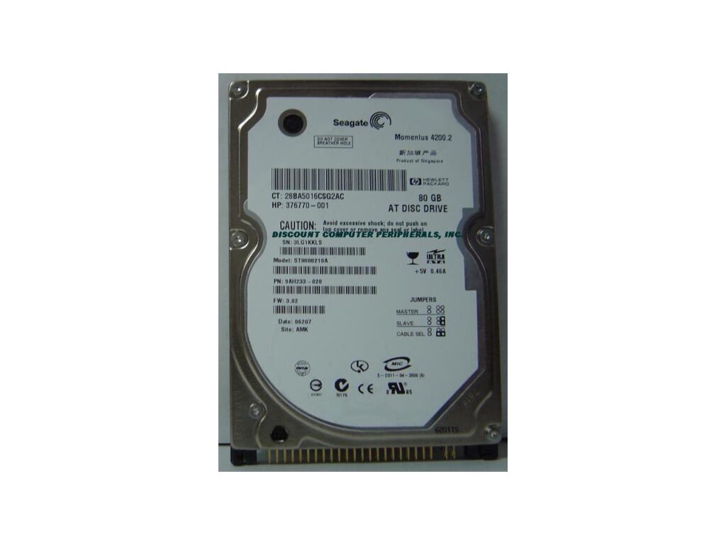 Seagate Momentus 4200.2 ST9808210A 80GB 4200 RPM 8MB Cache IDE Ultra ...